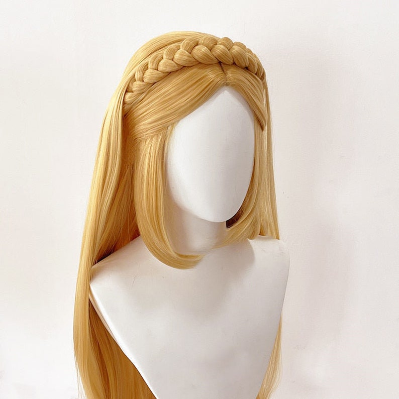 Game, Cosplay Wig, Princess Zelda, Golden Blonde, Braided, for Cosplay ...