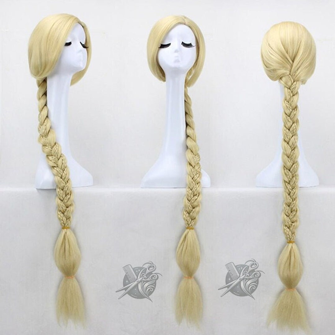 Cosplay Wig, Rapunzel, Tangled, Super Long Blonde Braid, High Quality ...