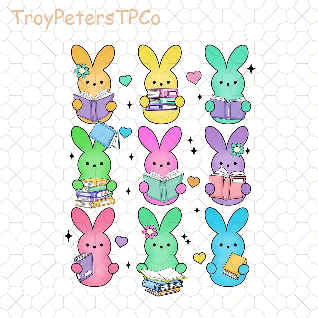 Bunny Reading Book Easter Png, Bunny Bookish Png, Easter Era Png ...
