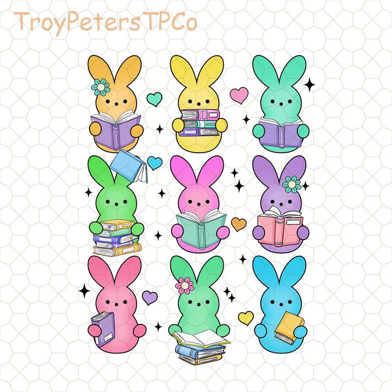 Bunny Reading Book Easter Png, Bunny Bookish Png, Easter Era Png ...