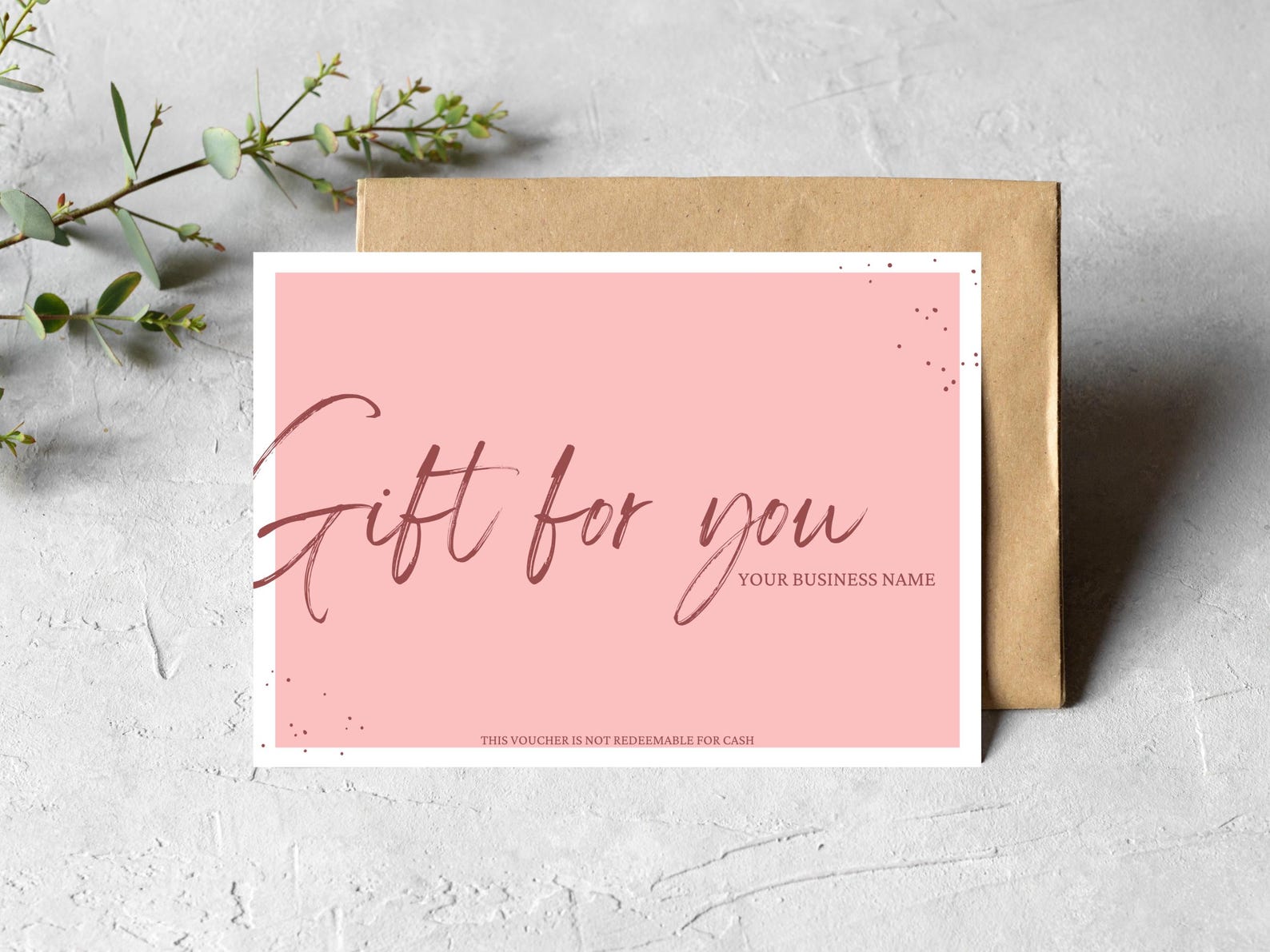 Printable Gift Voucher Template for Small Business, Floral Pink Gift ...