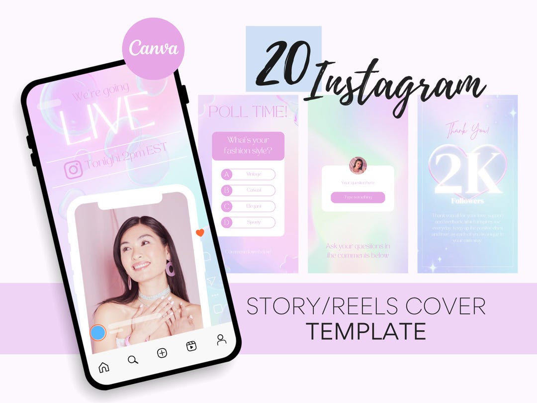 Y2k Colorful Cute Instagram Story Reel Templates for Social Media ...