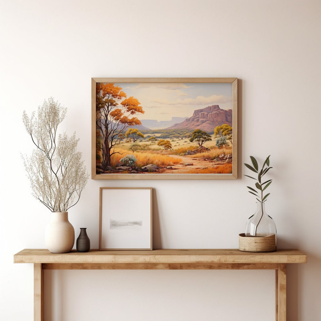 Radiant Australian Outback Natural Orange Tones Digital Artwork - Etsy