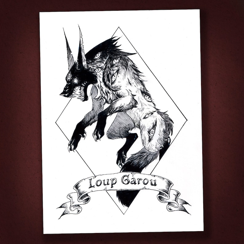 Prints: Werewolf and Other Characters | Decoration, Art, Illustration ...