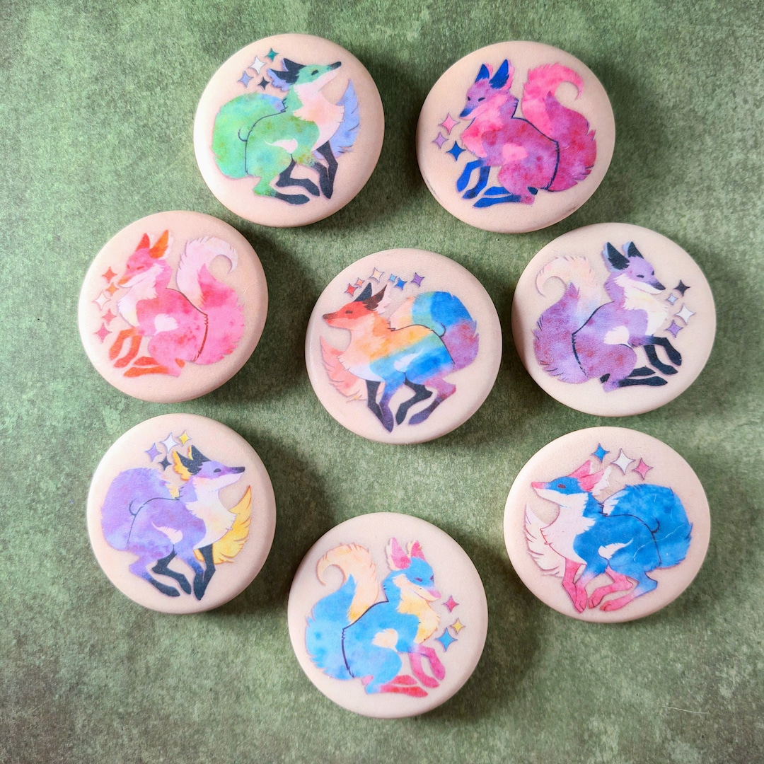 Pride Flags Fox Badges LGBTQI, Queer Flags, Discreet but Recognizable ...