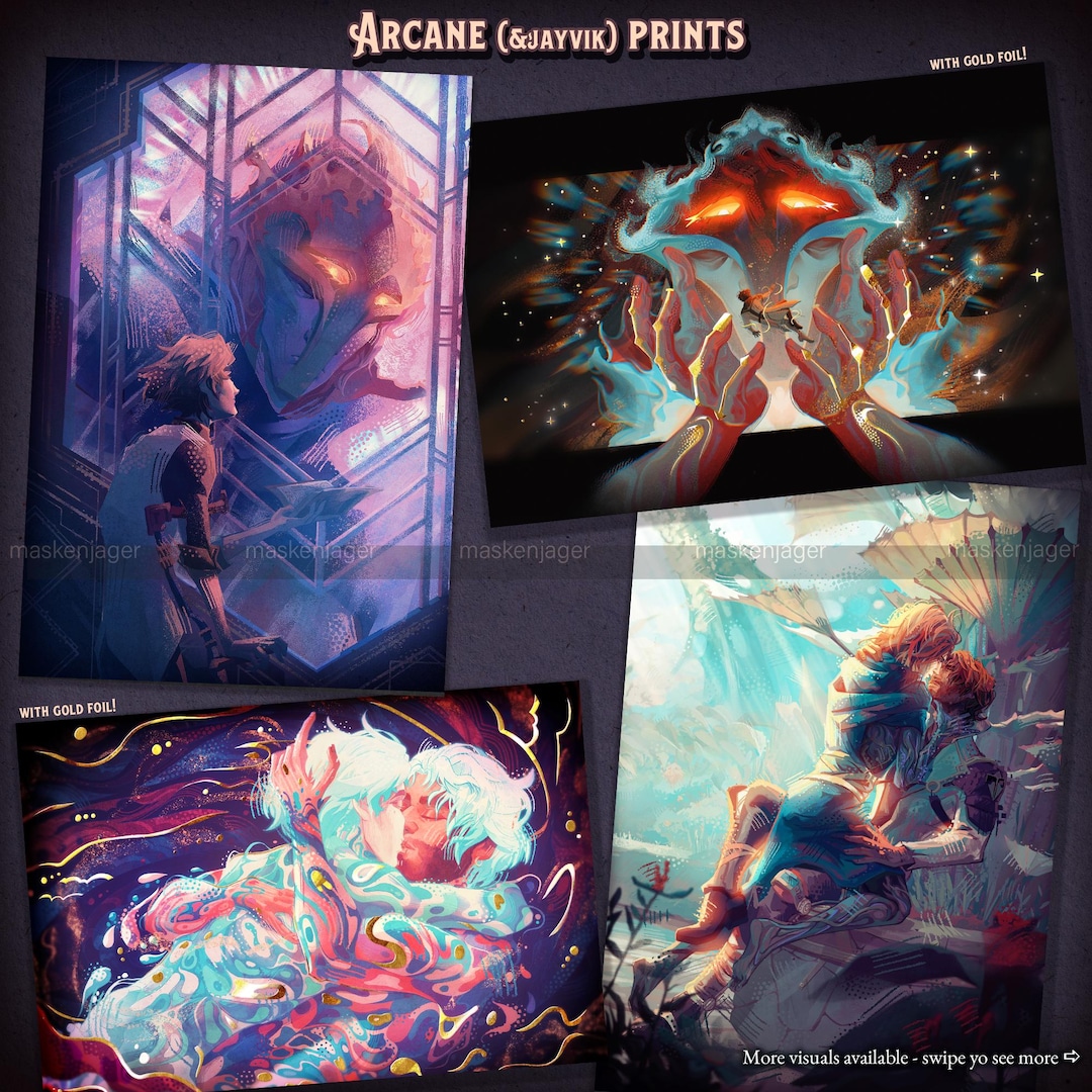 Arcane Prints - Viktor, Jayce, Jayvik - Wall Art, Decoration, Poster ...