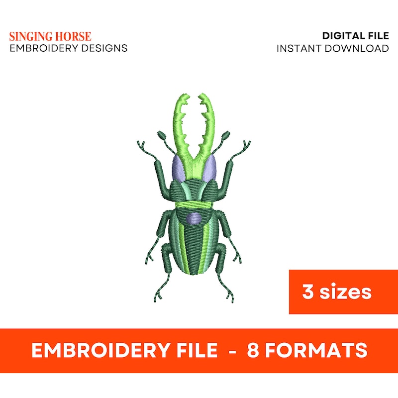 Beetle Embroidery - Etsy