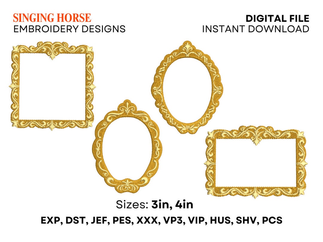 Vintage Embroidery Frames: Machine Embroidery Designs (DST, PES ...