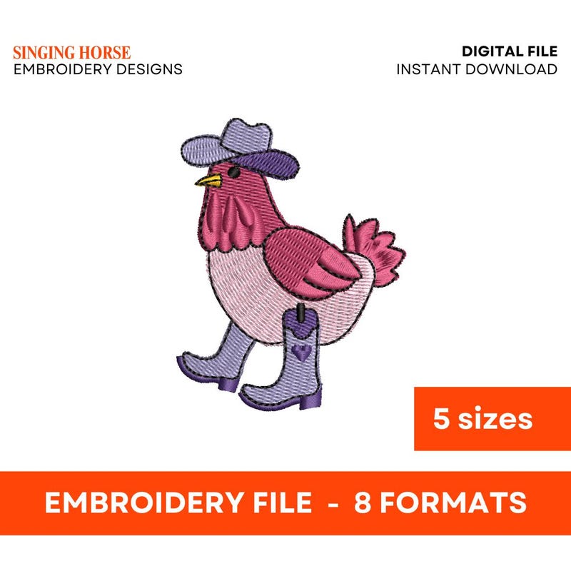 Chicken Embroidery - Etsy