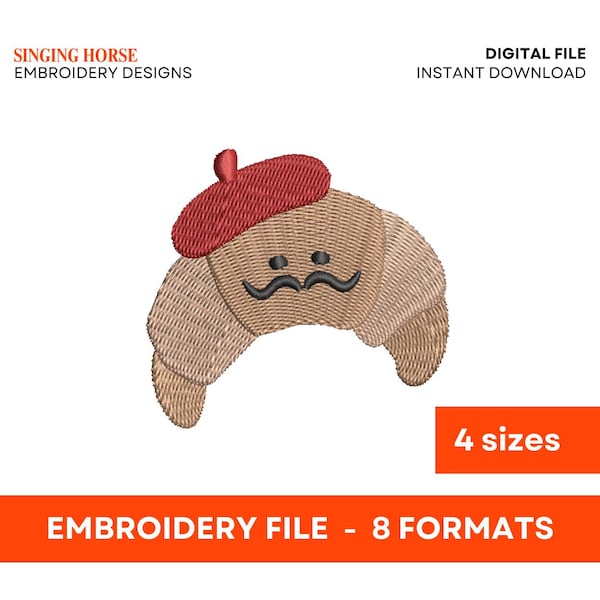 Croissant Embroidery Kit - Etsy