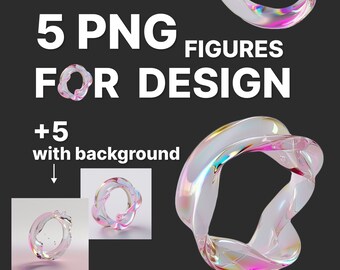 3D PNG Design Elements, Colorful Shapes for Web Design Presentations ...