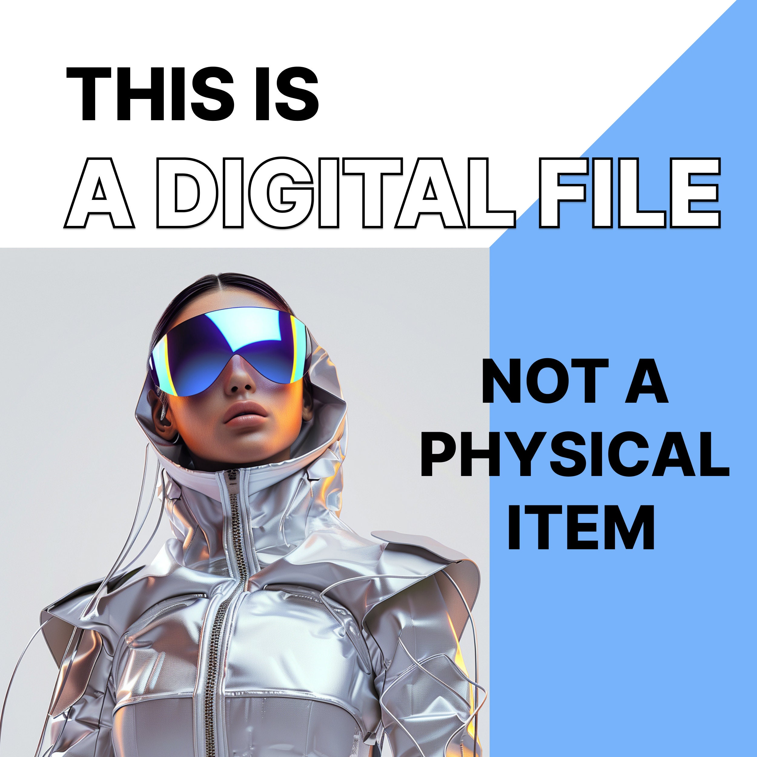 Cyberpunk 3D Characters, PNG Futuristic Transparent Figures, Print ...