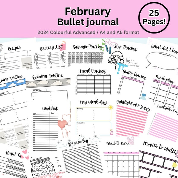 Bullet Journal Pdf - Etsy
