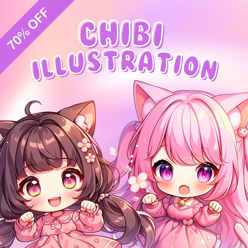 Custom Chibi Anime, Chibi Character, Cute Chibi Commission, Chibi ...