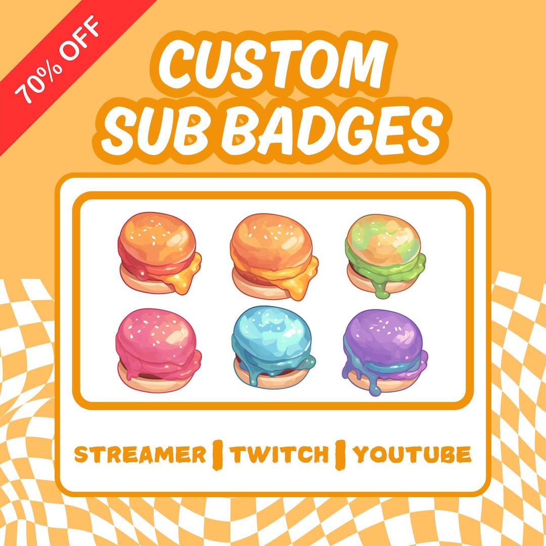 Custom Cute Sub Badge Sub Badge Custom Sub Badge Sub Badge for Gift Sub ...