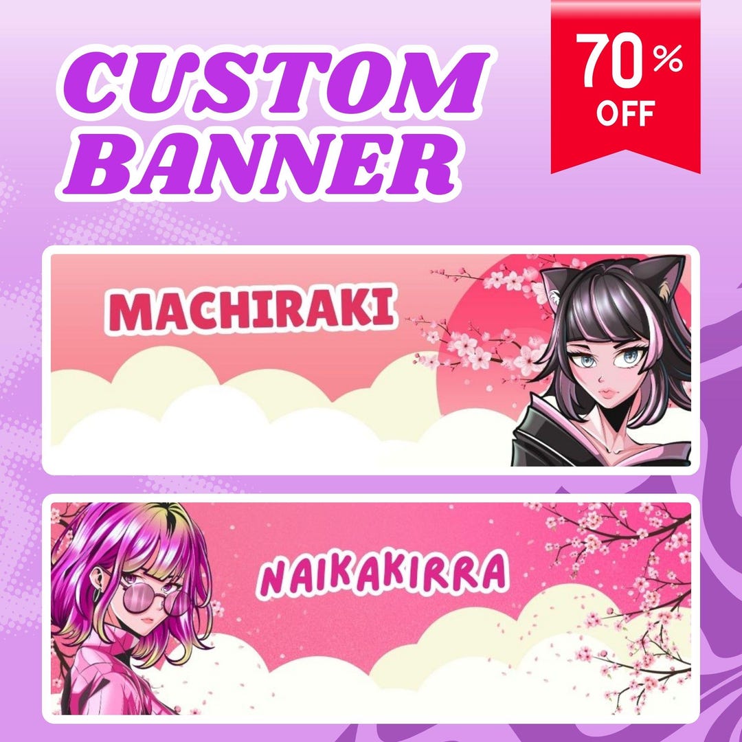 Custom Banner Twitch Banner Anime Twitch Banner Header Discord Twitch ...