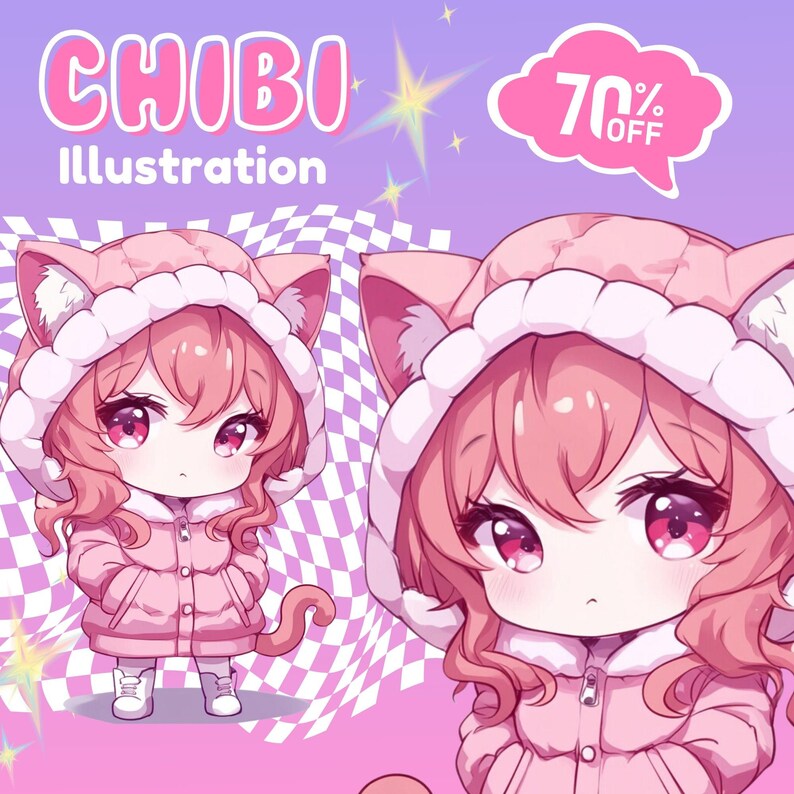 Custom Chibi Anime, Chibi Character, Cute Chibi Commission, Chibi ...