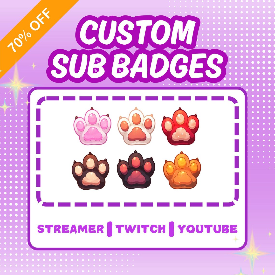 Custom Cute Sub Badge Sub Badge Custom Sub Badge Sub Badge for Gift Sub ...