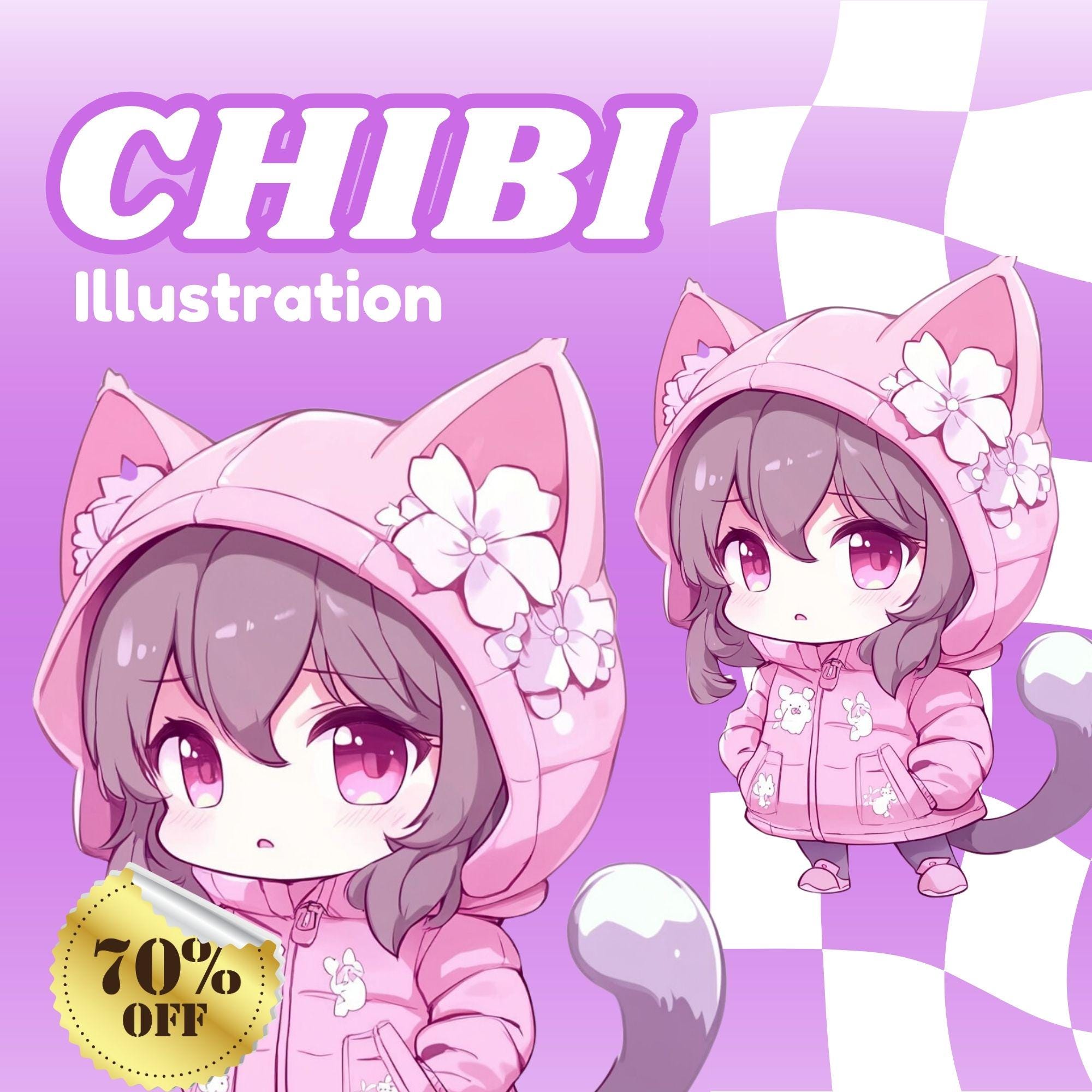 Custom Chibi Anime, Chibi Character, Cute Chibi Commission, Chibi ...