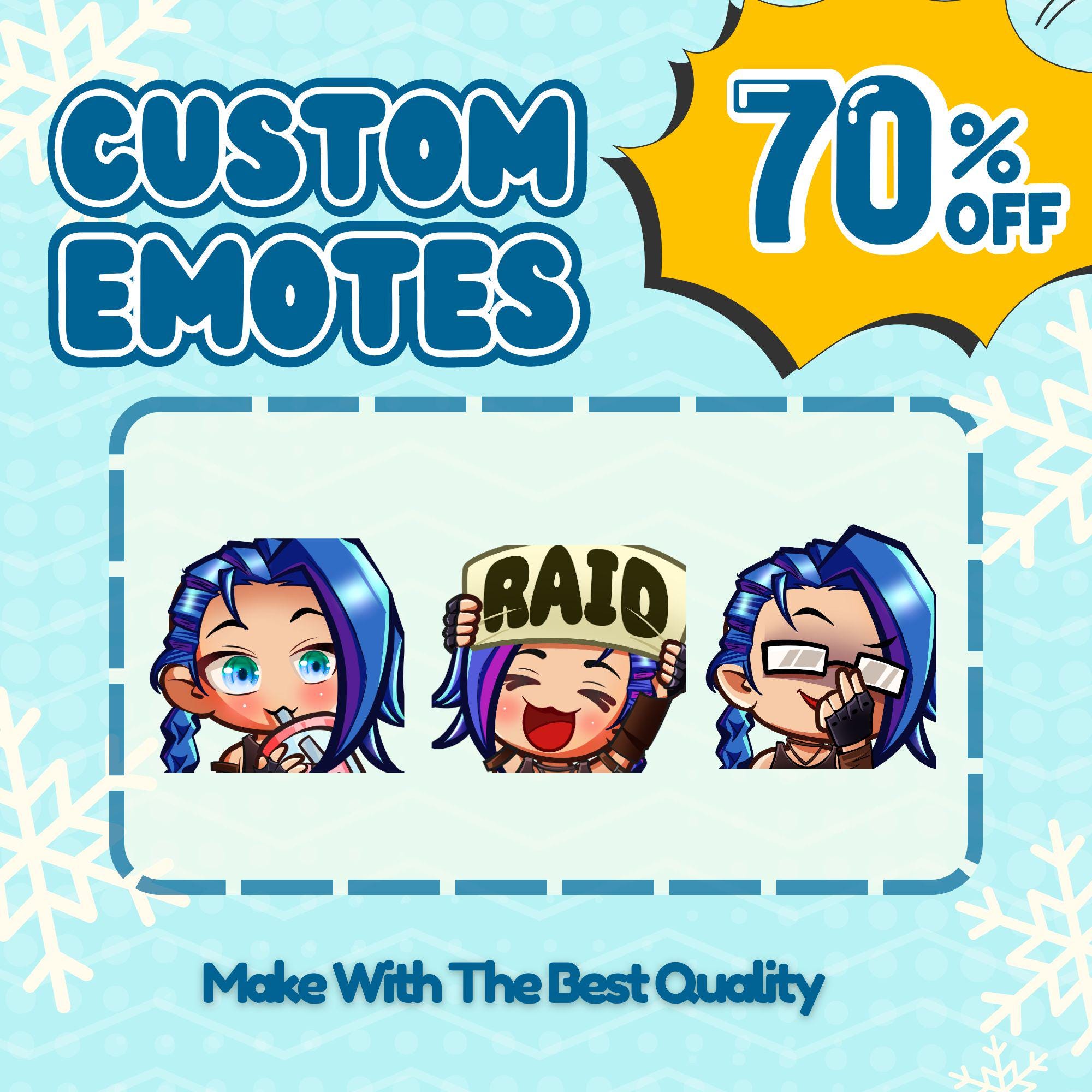Custom Twitch Emotes, Vtuber Emotes, Kick Emotes, Sub Emote, Anime ...