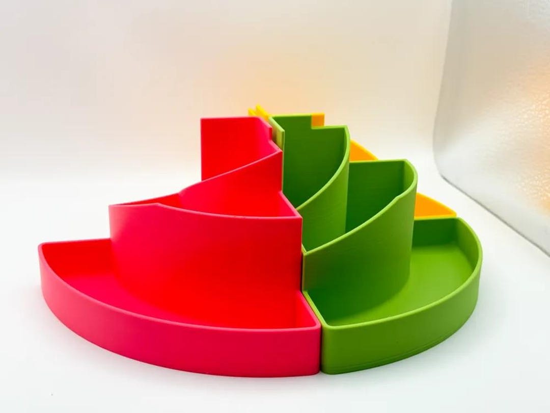 Spiral Art Deco Curved Desk Organizer - Etsy
