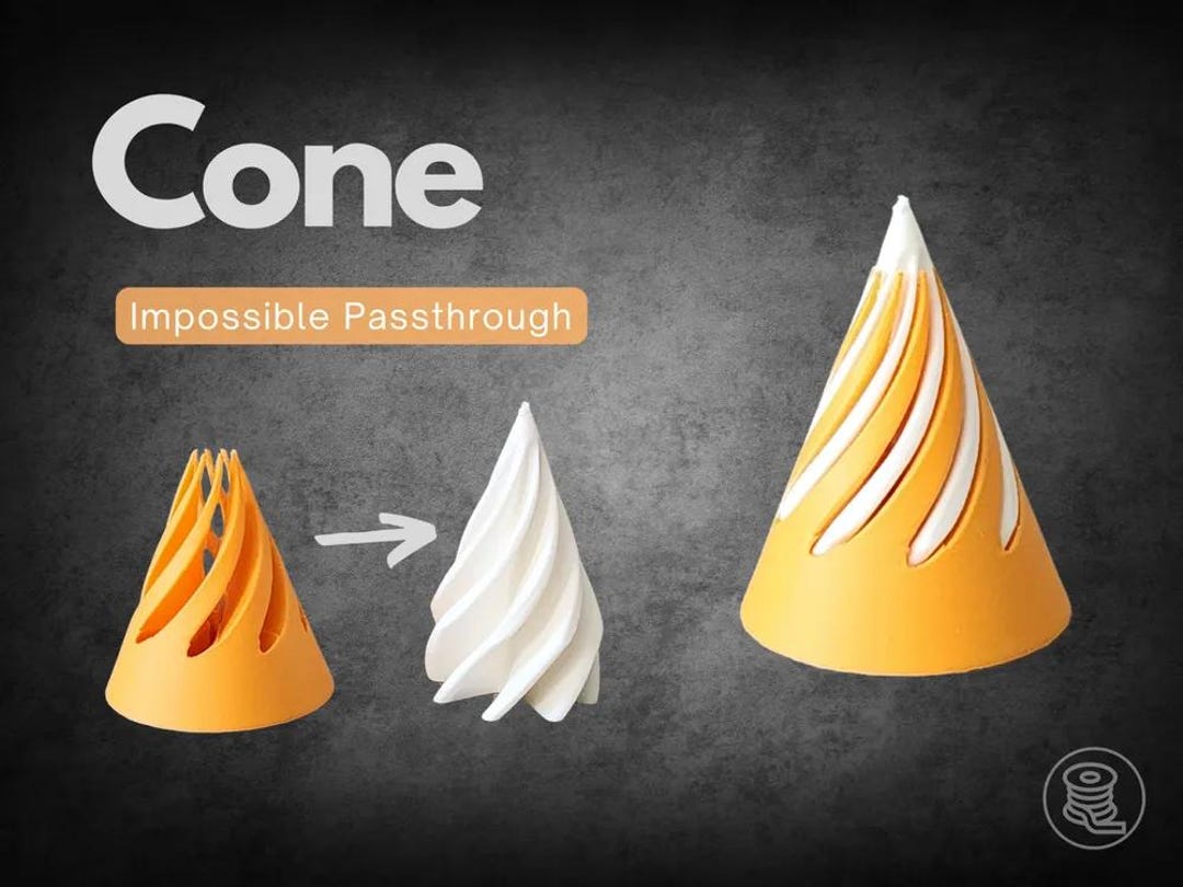Impossible Passthrough Cone Fidget Toy (set of 2) - Etsy