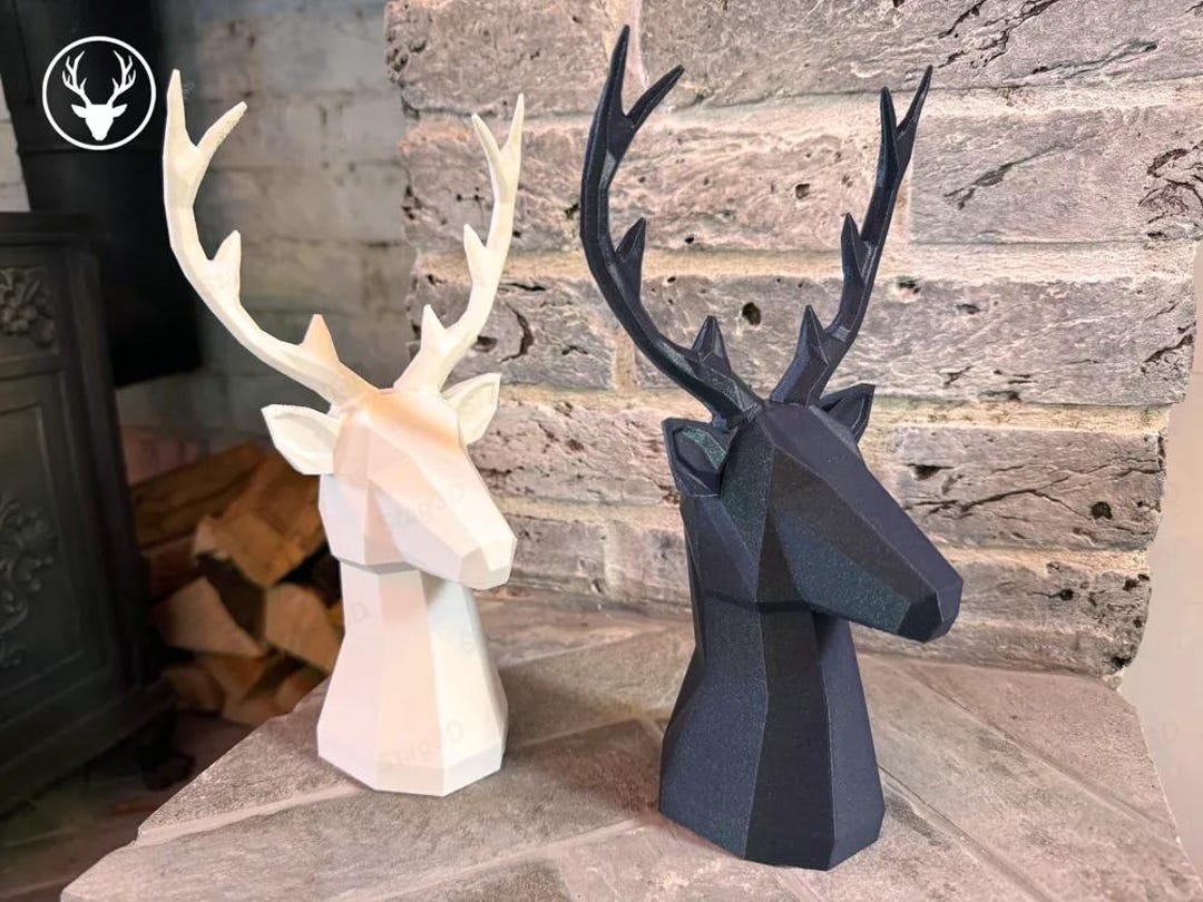 Stag’s Head Décor – Majestic Deer Sculpture for Home or Office - Etsy