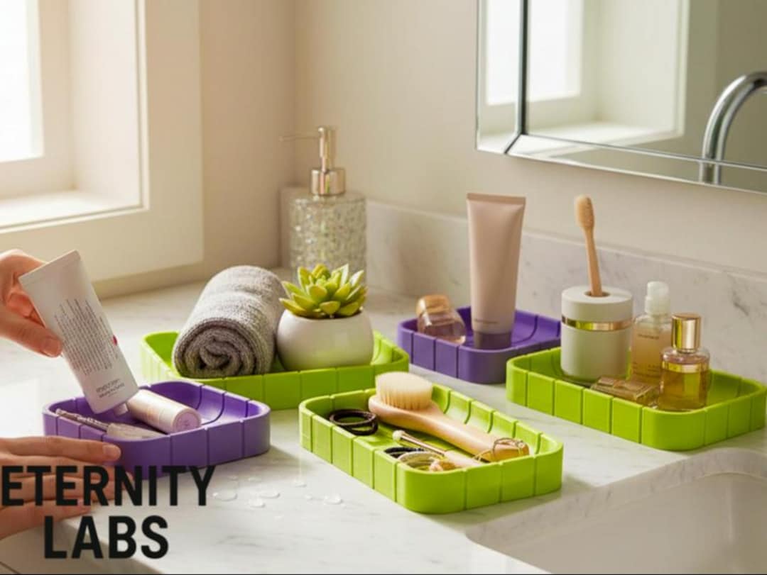 Tile Tray Organisers Bathroom-home-kitchen (set of Two One Large One ...