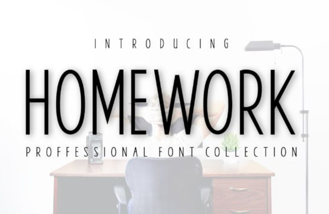 Homework Font, Handwritten Font, Vintage Font, Script Font, Retro Font ...