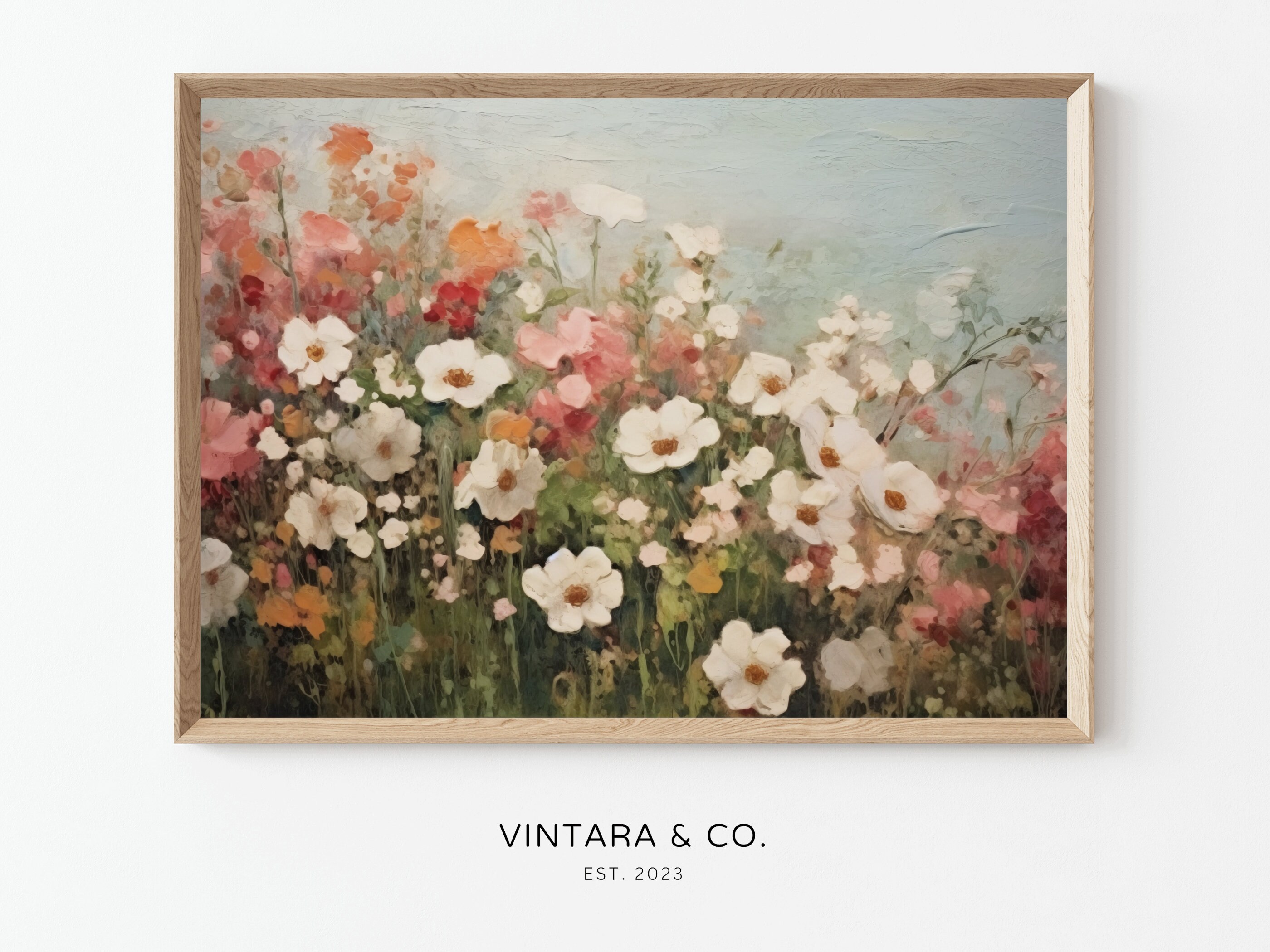 Impressionist Floral Garden PRINTABLE Art Botanical Home Decor Digital ...
