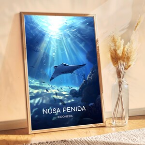 Nusa Penida Indonesia Poster | Exotic Travel Decor | Freediving Spot ...
