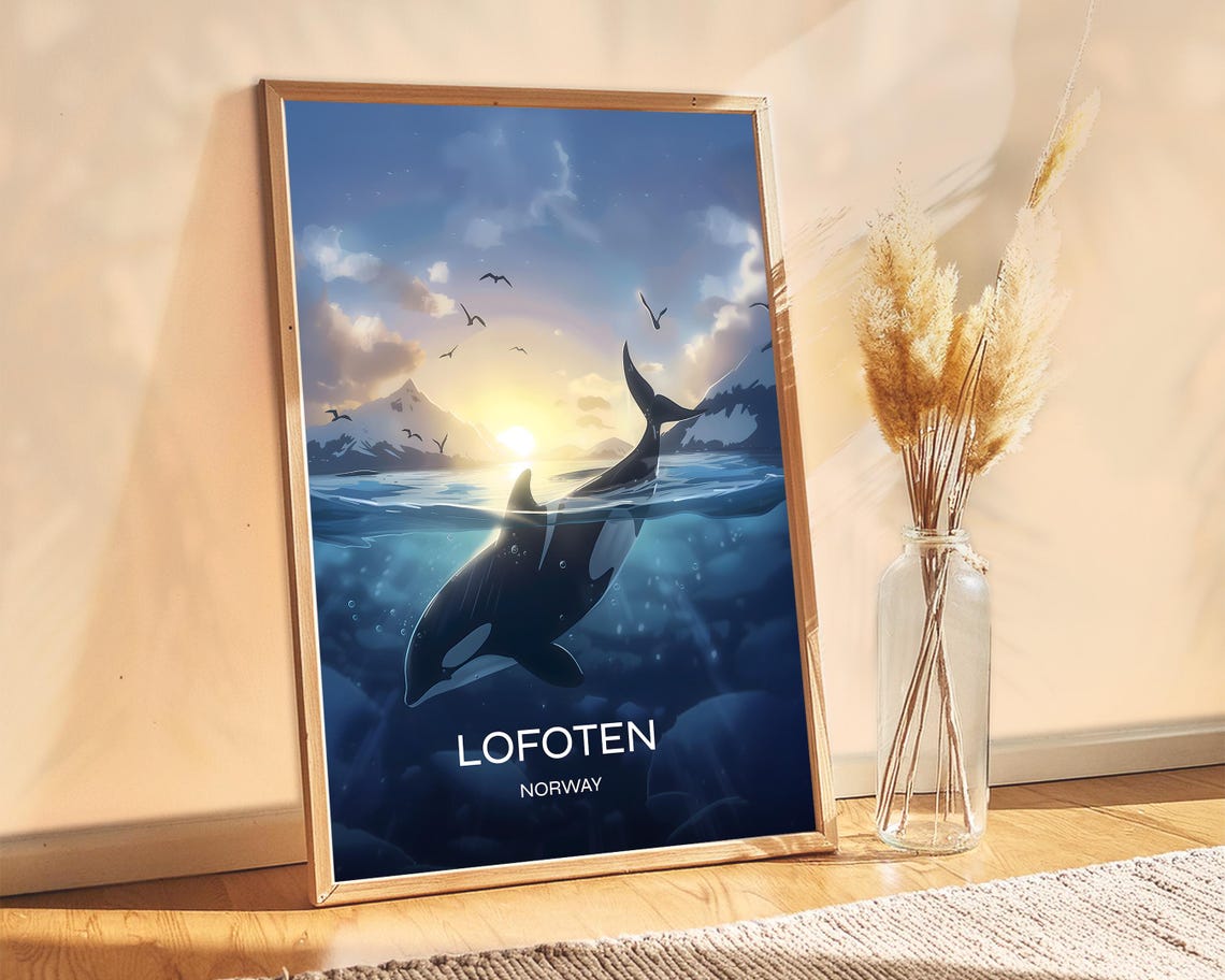 Lofoten Norway Poster | Exotic Travel Decor | Freediving Spot Ocean ...