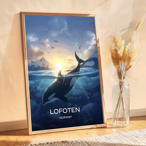 Lofoten Norway Poster | Exotic Travel Decor | Freediving Spot Ocean ...