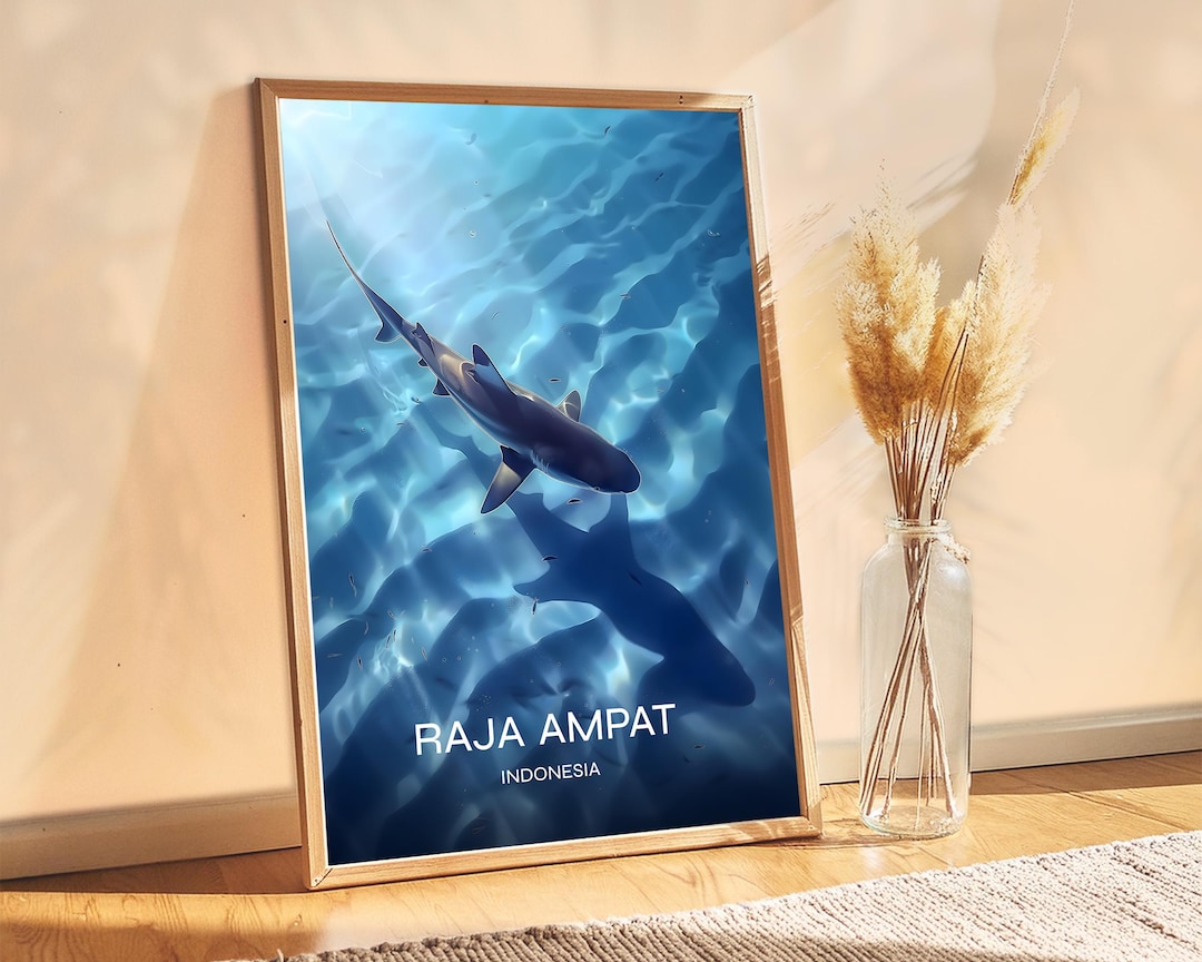 Raja Ampat Indonesia Poster | Exotic Travel Decor | Freediving Spot ...