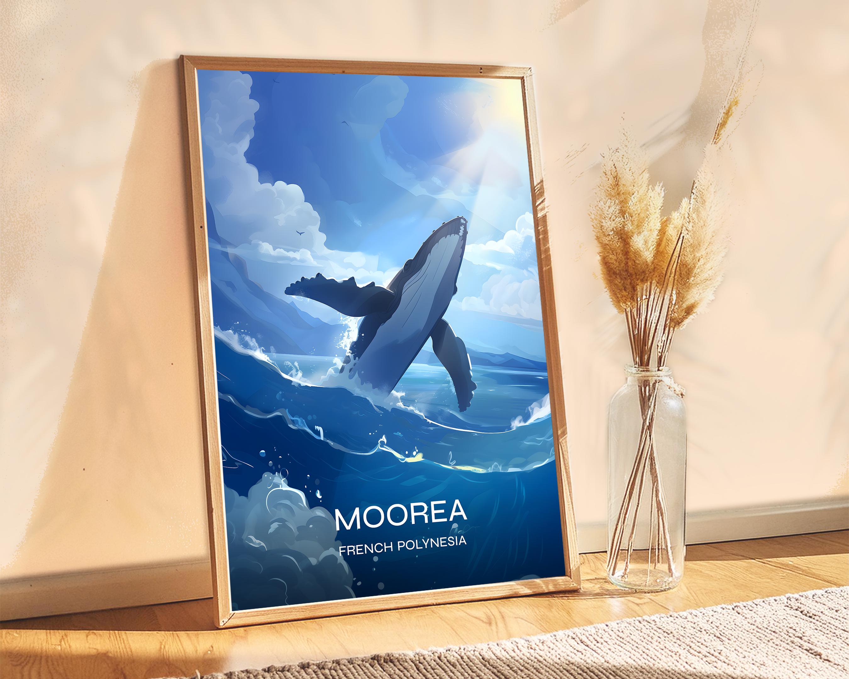 Moorea French Polynesia Poster | Exotic Travel Decor | Freediving Spot ...