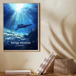 Nusa Penida Indonesia Poster | Exotic Travel Decor | Freediving Spot ...