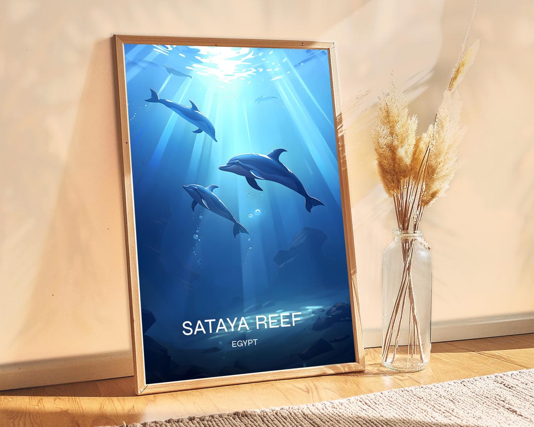 Sataya Reef Egypt Poster | Exotic Travel Decor | Freediving Spot Ocean ...