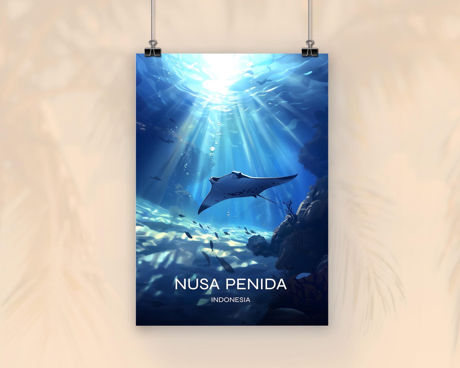 Nusa Penida Indonesia Poster | Exotic Travel Decor | Freediving Spot ...