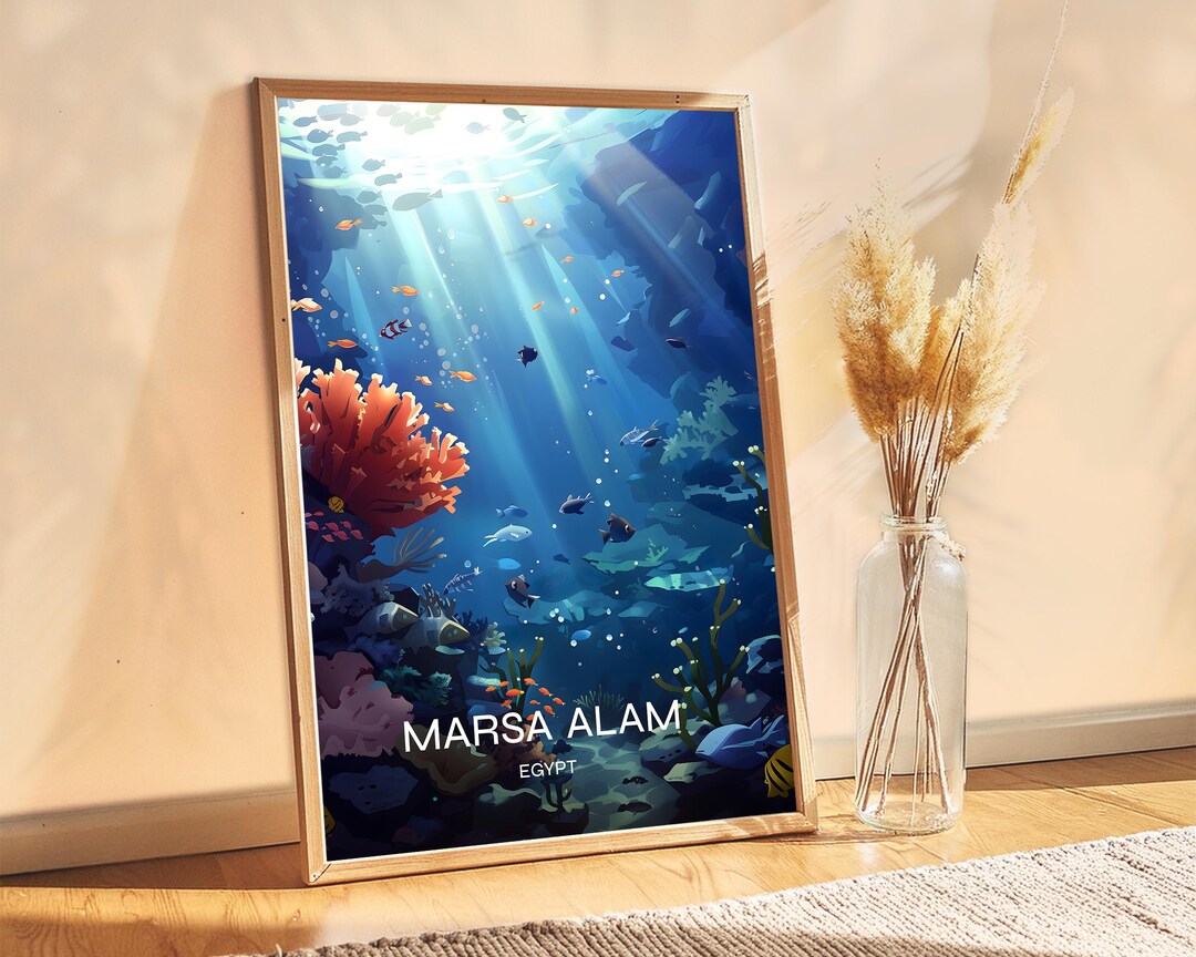 Marsa Alam Coral Reef Poster | Exotic Travel Decor | Freediving Spot ...