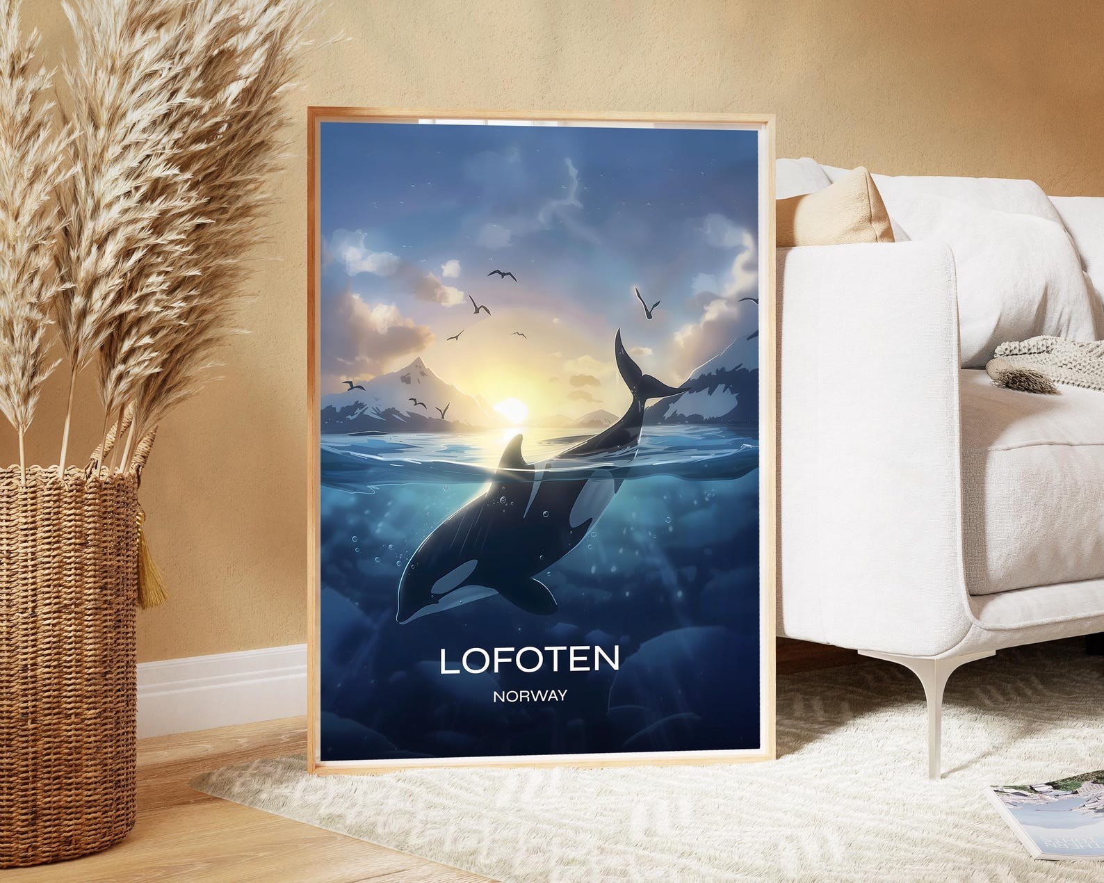 Lofoten Norway Poster | Exotic Travel Decor | Freediving Spot Ocean ...