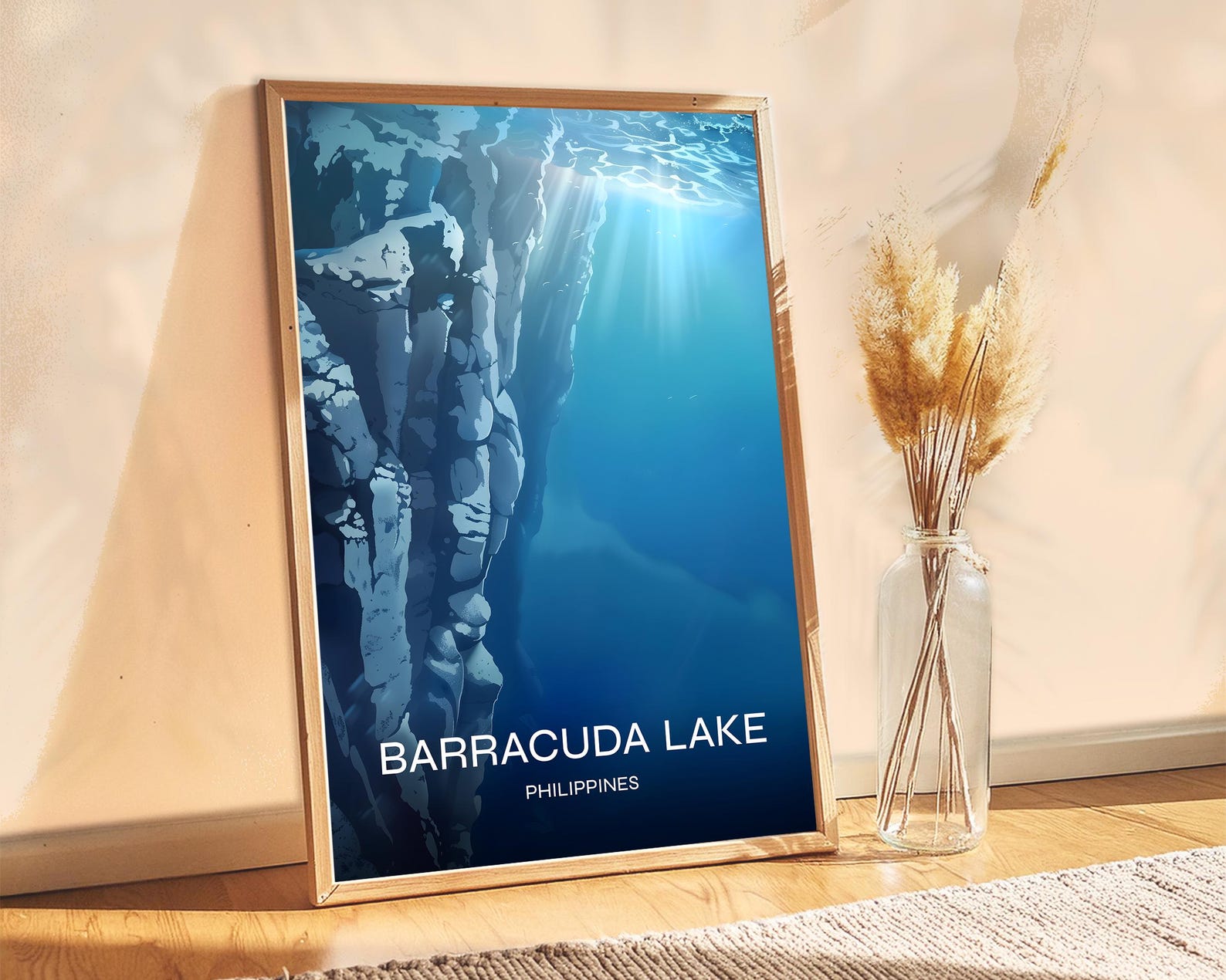 Barracuda Lake Coron Philippines Poster | Exotic Travel Decor ...
