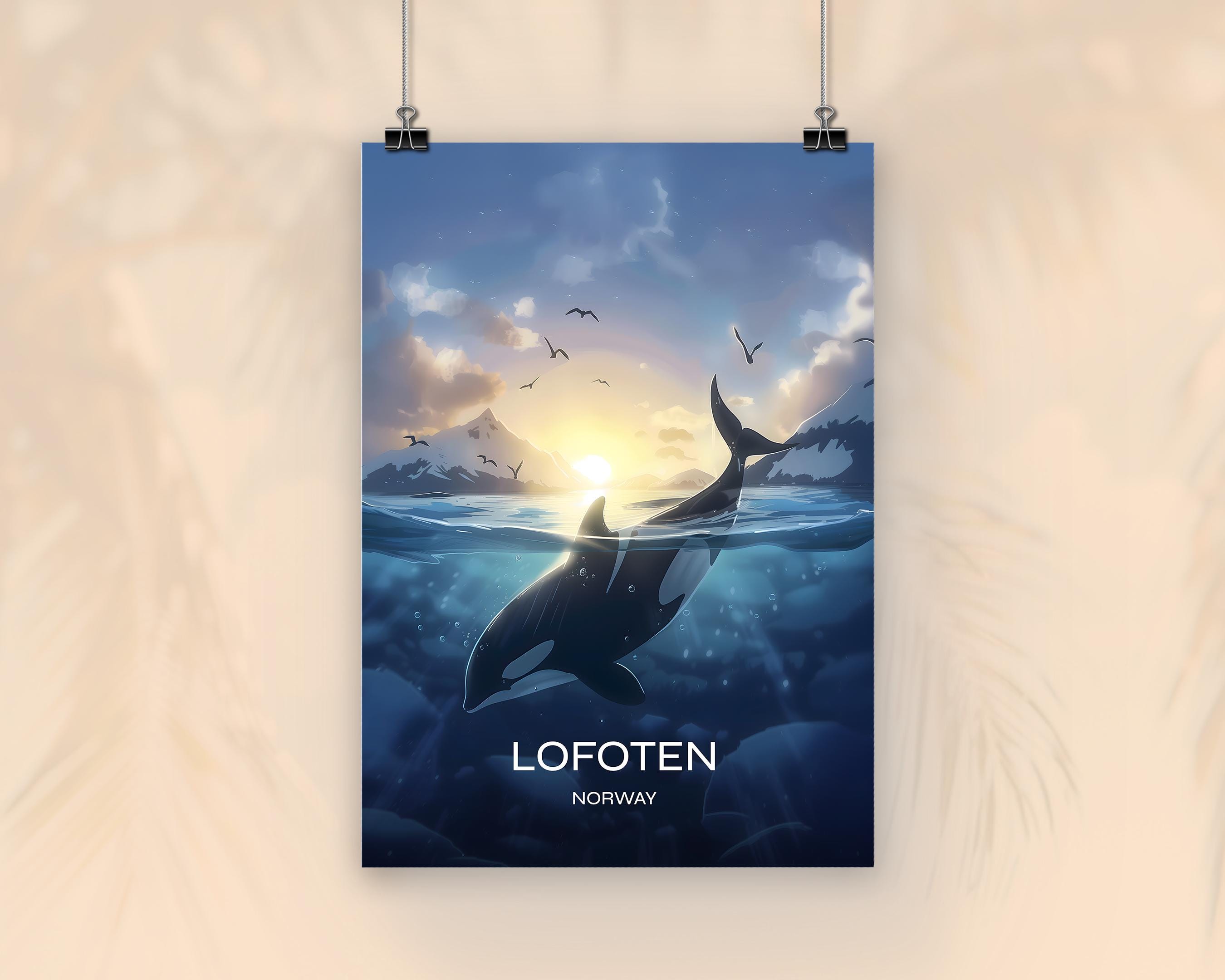 Lofoten Norway Poster | Exotic Travel Decor | Freediving Spot Ocean ...