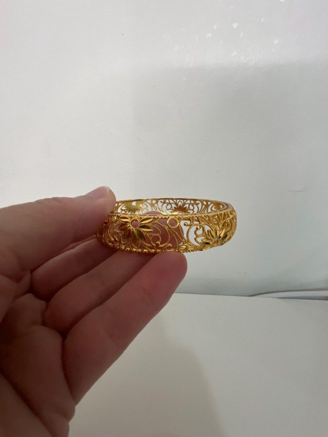 24K Gold Plated Arabic Bracelet Egyptian Traditional Bangle Dubai Gold ...