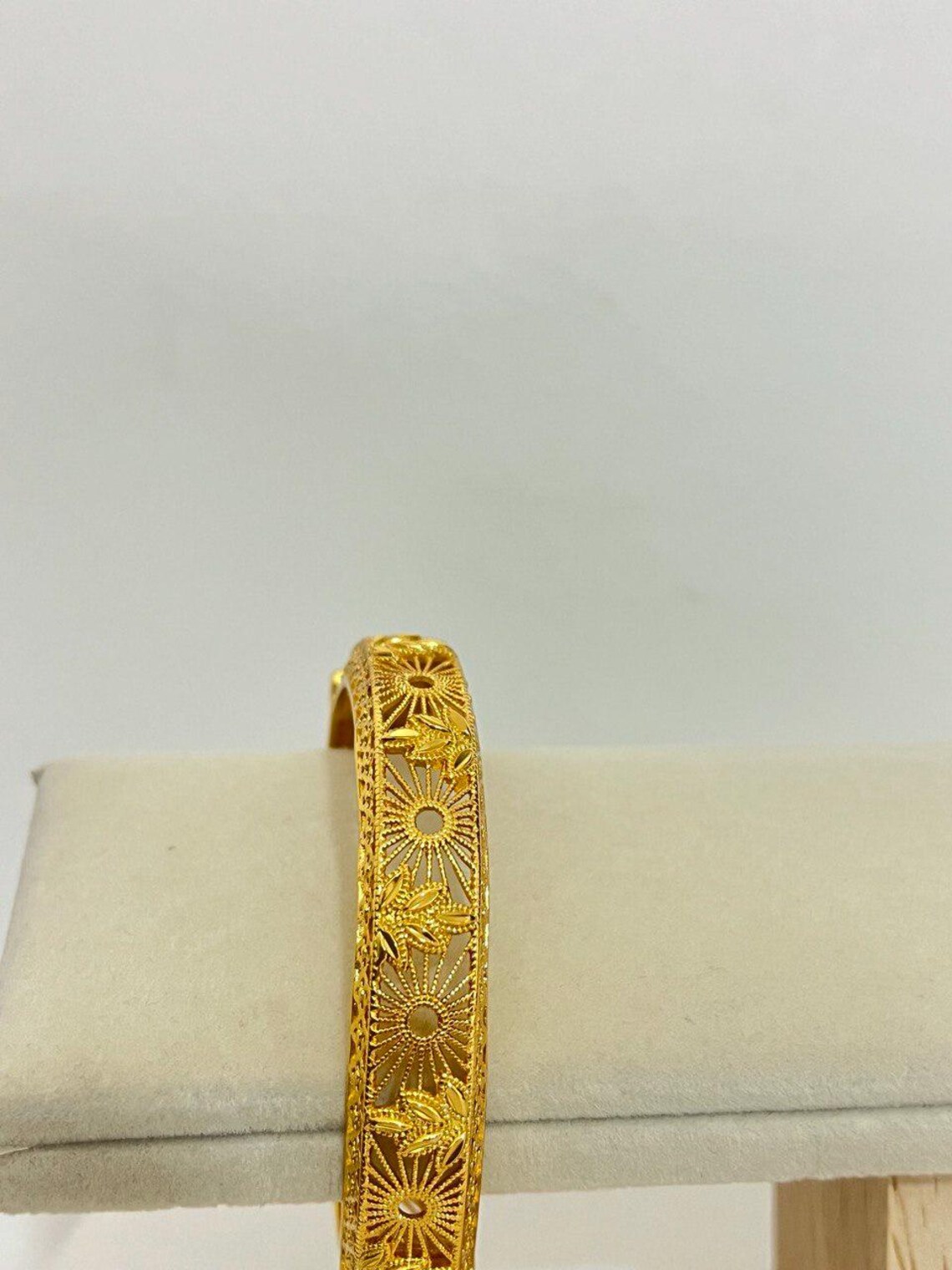 24K Gold Plated Arabic Bracelet Egyptian Traditional Bangle Dubai Gold ...
