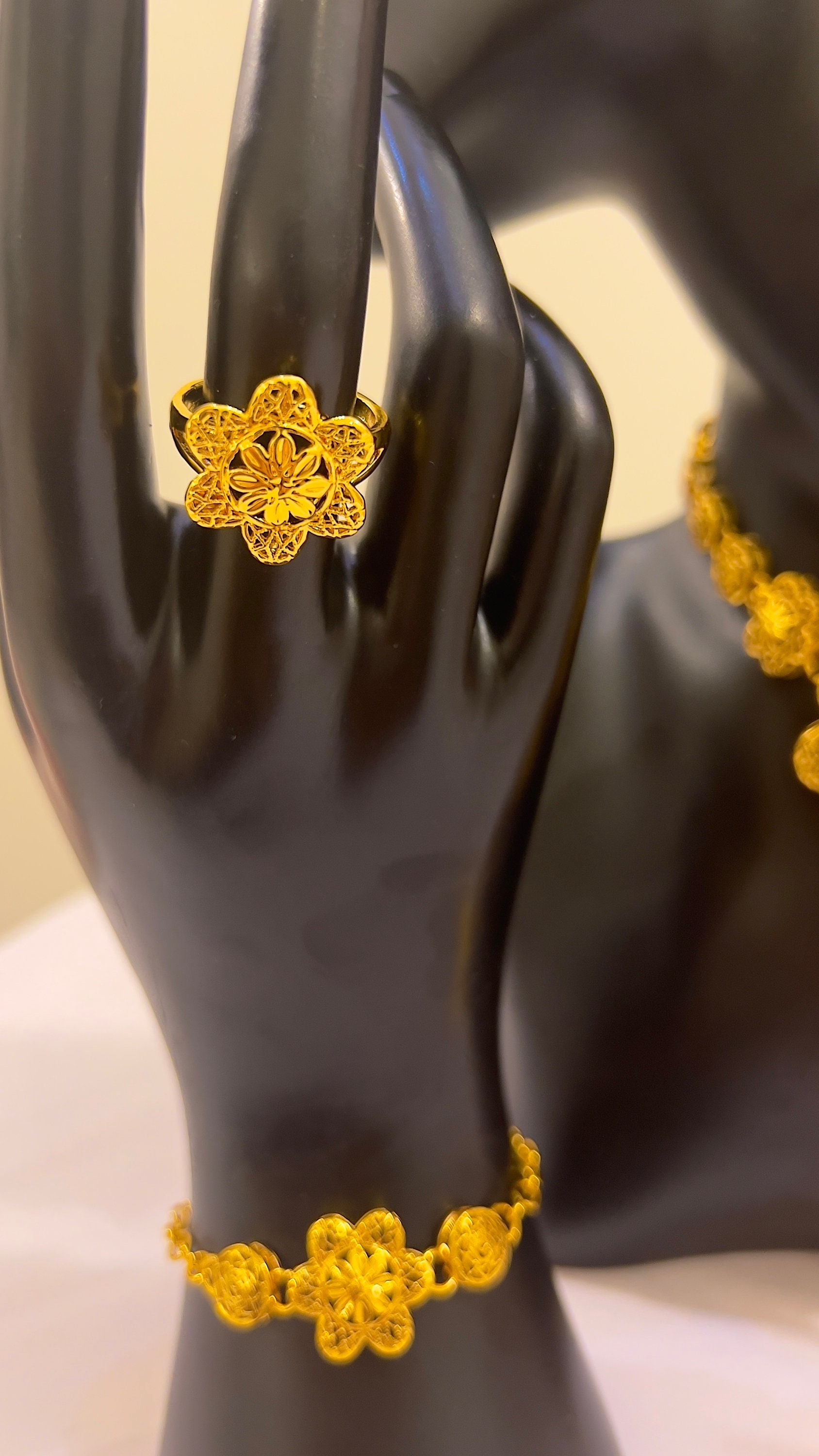 24K Gold Plated Arab Traditional Oriental Jewelry Dubai Iraqi Khaleeji ...