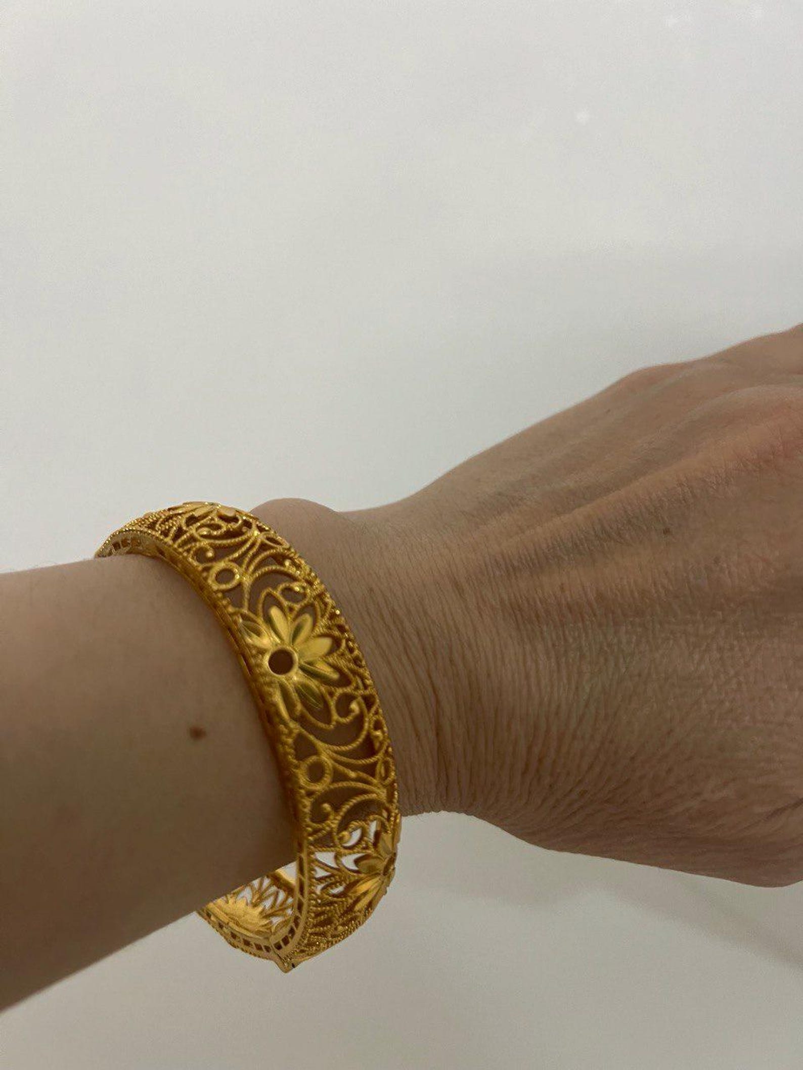 24K Gold Plated Arabic Bracelet Egyptian Traditional Bangle Dubai Gold ...