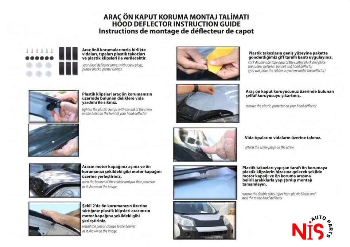 Bug Shield for Ford Transit Connect 2003-2008 Hood Deflector Guard ...