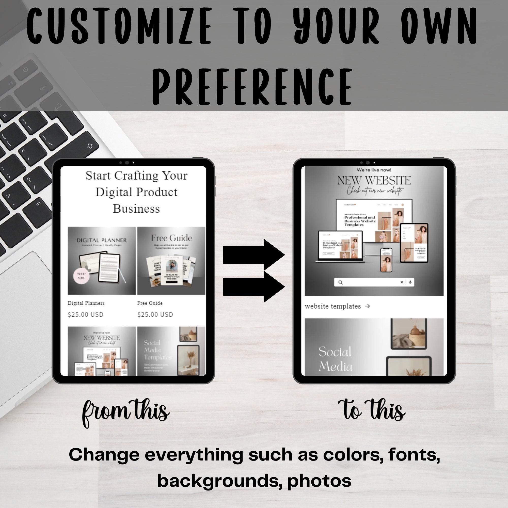 Black Shopify Theme for Selling Digital Products, Template Online Store ...