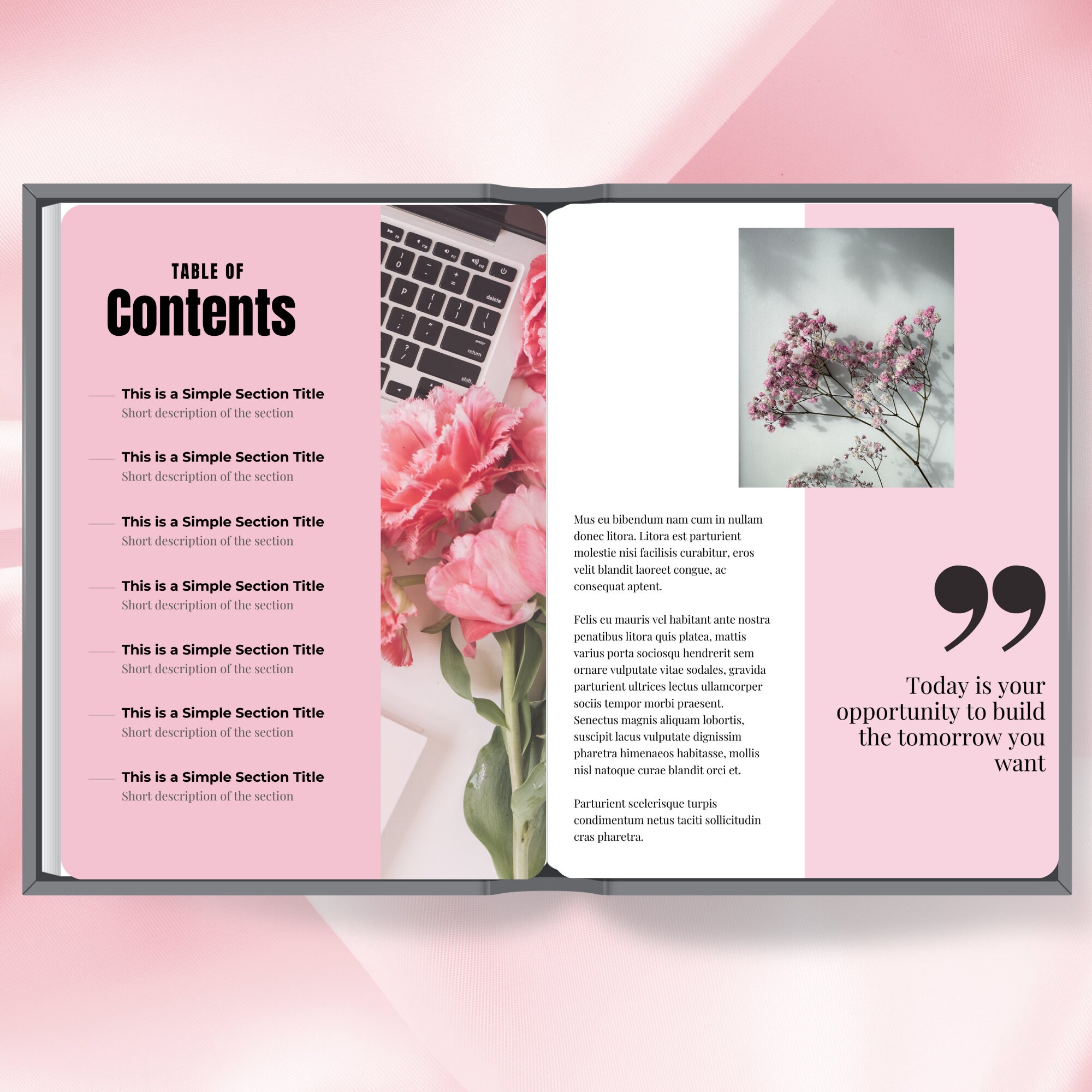 Pink Ebook Template Editable Canva, Coaching Workbook Template, Lead ...