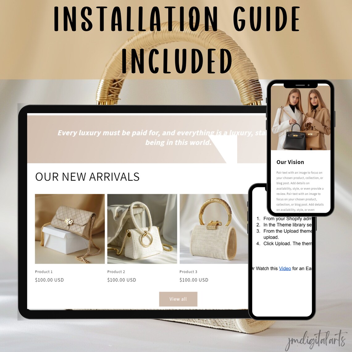 Shopify Theme for Bag Store,boutique Website,boutique Banner Shopify ...
